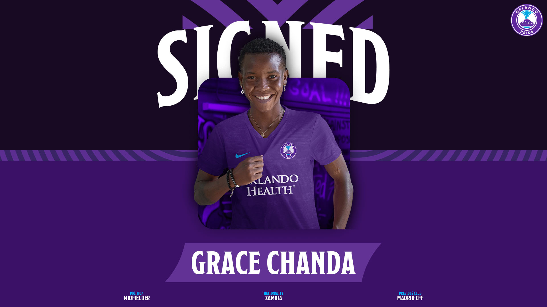 OFFICIAL: Orlando Pride announces Grace Chanda as new signing - Bolanews